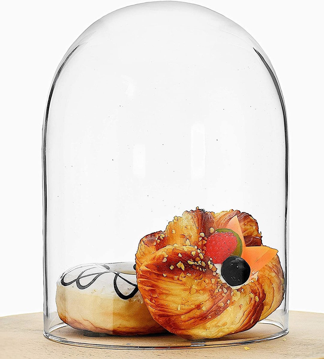 Clear Glass Bell Shaped Dome Cheese, Pastries, Cake, Cloche, Cover ...