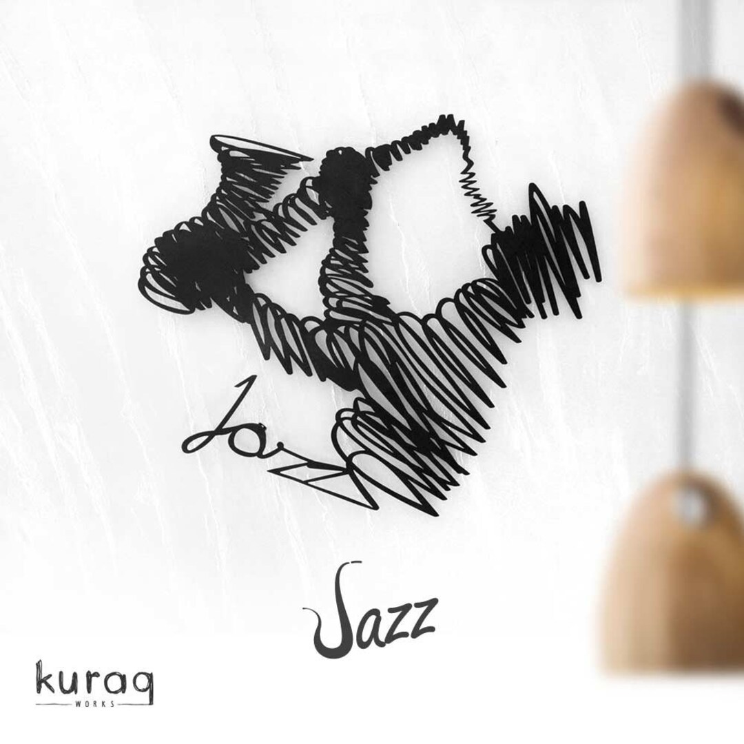 Jazz Saxophone Metal Wall Sign Art Deco Jazz Instruments - Etsy