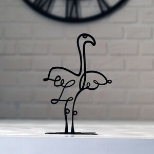 Flamingos Desk Decor, Cute Console Decor Set of 3, One Line Art ...