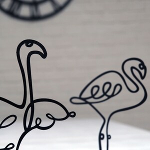 Flamingos Desk Decor, Cute Console Decor Set of 3, One Line Art ...
