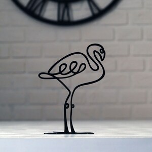 Flamingos Desk Decor, Cute Console Decor Set of 3, One Line Art ...