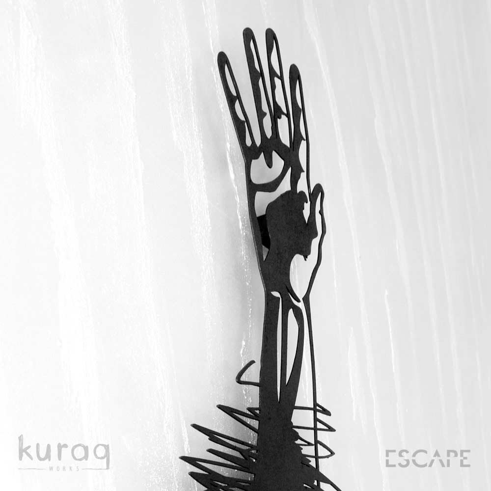 Reaching Hand Metal Wall Sign Abstract Home Decor, Partial Hand ...