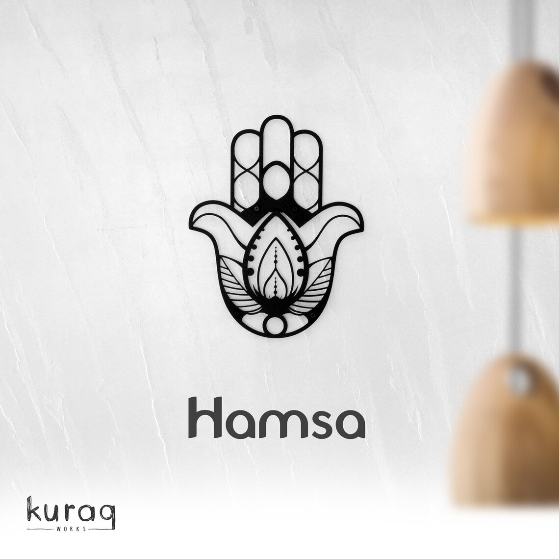 Minimal Hamsa Hand Symbol Metal Wall Hangings Sign Decor Good - Etsy