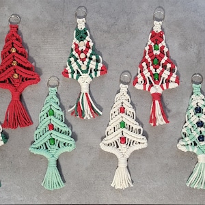 Macrame 9 Christmas Tree Ornament, Boho Ornament, Macrame Christmas ...