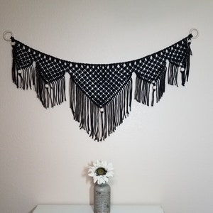 Large Macrame Banner, Made to Order Macrame Banner, Macrame Wall Banner ...