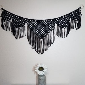 Large Macrame Banner, Made to Order Macrame Banner, Macrame Wall Banner ...