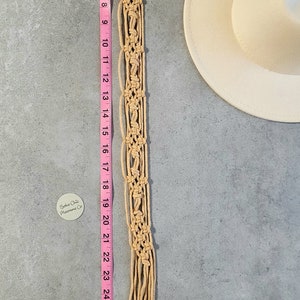 Macrame Hat Band, Hat Accessories, Macrame Hat Wrap, Boho Hat Band ...