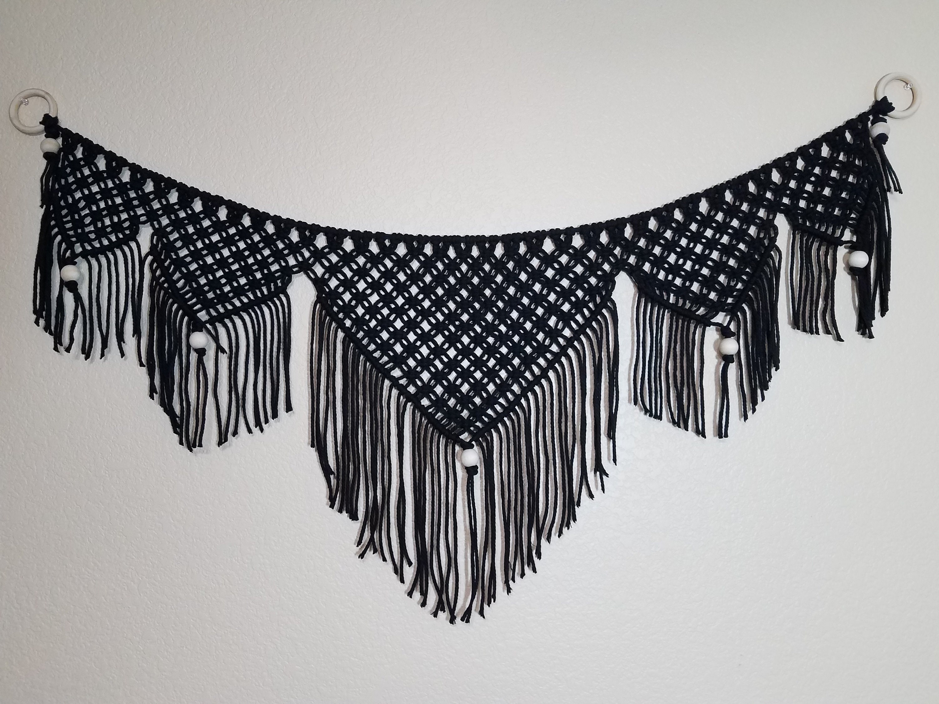 Large Macrame Banner Made to Order Macrame Banner Macrame | Etsy