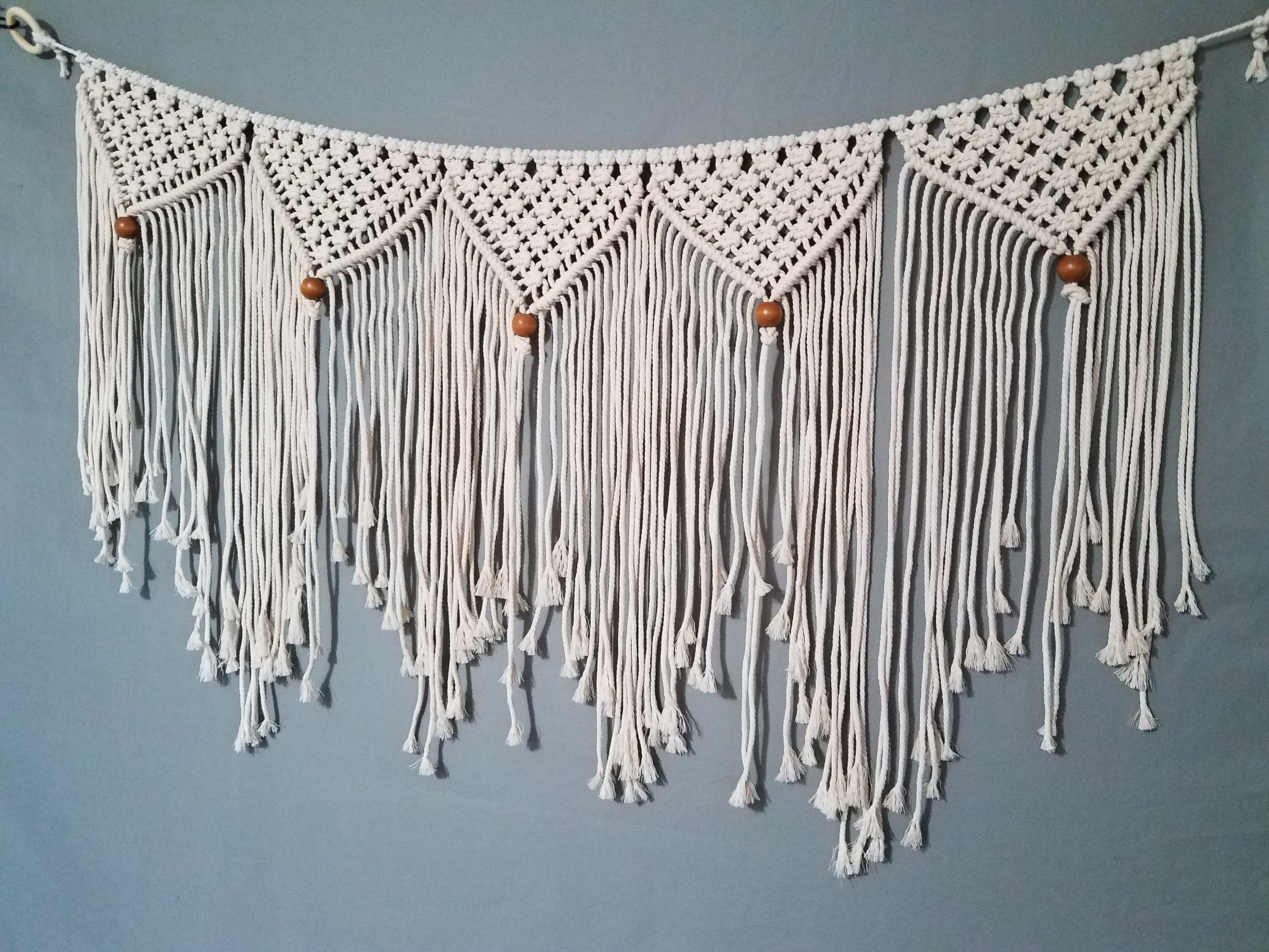 Macrame Banner Large Macrame Wall Hanging Boho Home Boho | Etsy