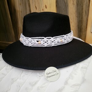 Macrame BEADED Hat Band, Hat Band. Boho Hat Band, Hat Band With Beads ...