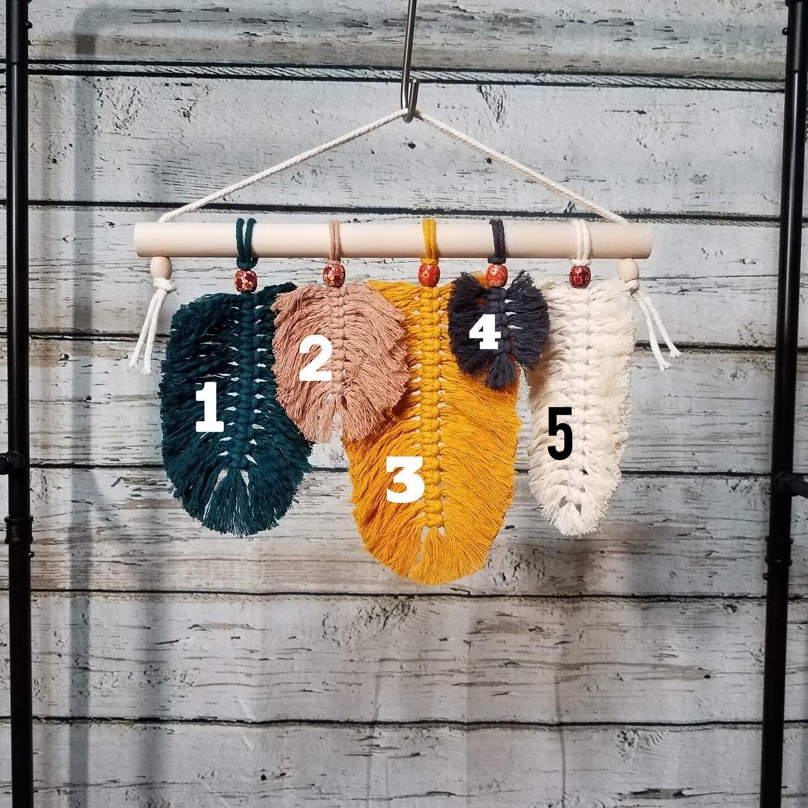 Feather Macrame Wall Hanging Feather Macrame Made to Order | Etsy