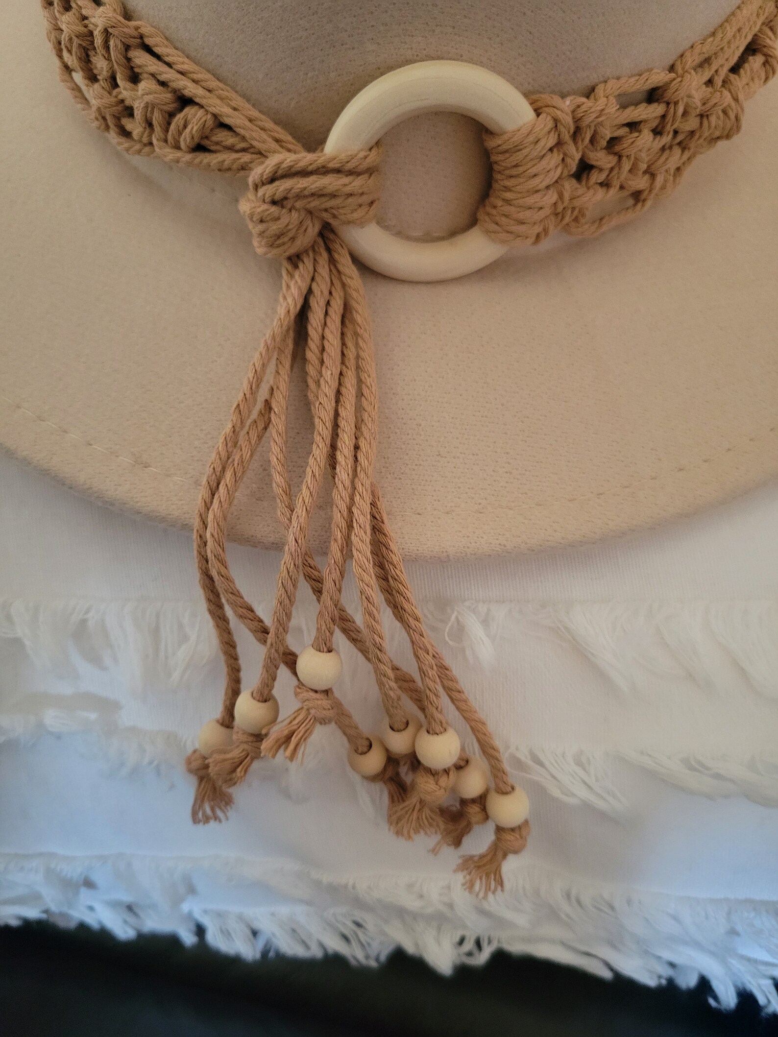 Macrame Hat Band, Hat Accessories, Macrame Hat Wrap, Boho Hat Band ...