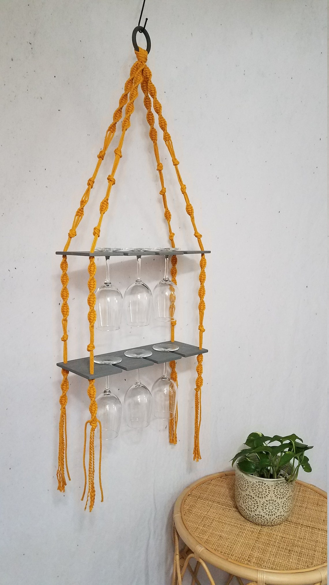 Macrame Wine Glass Holder Wine Glass Holder Wine Glass Rack - Etsy