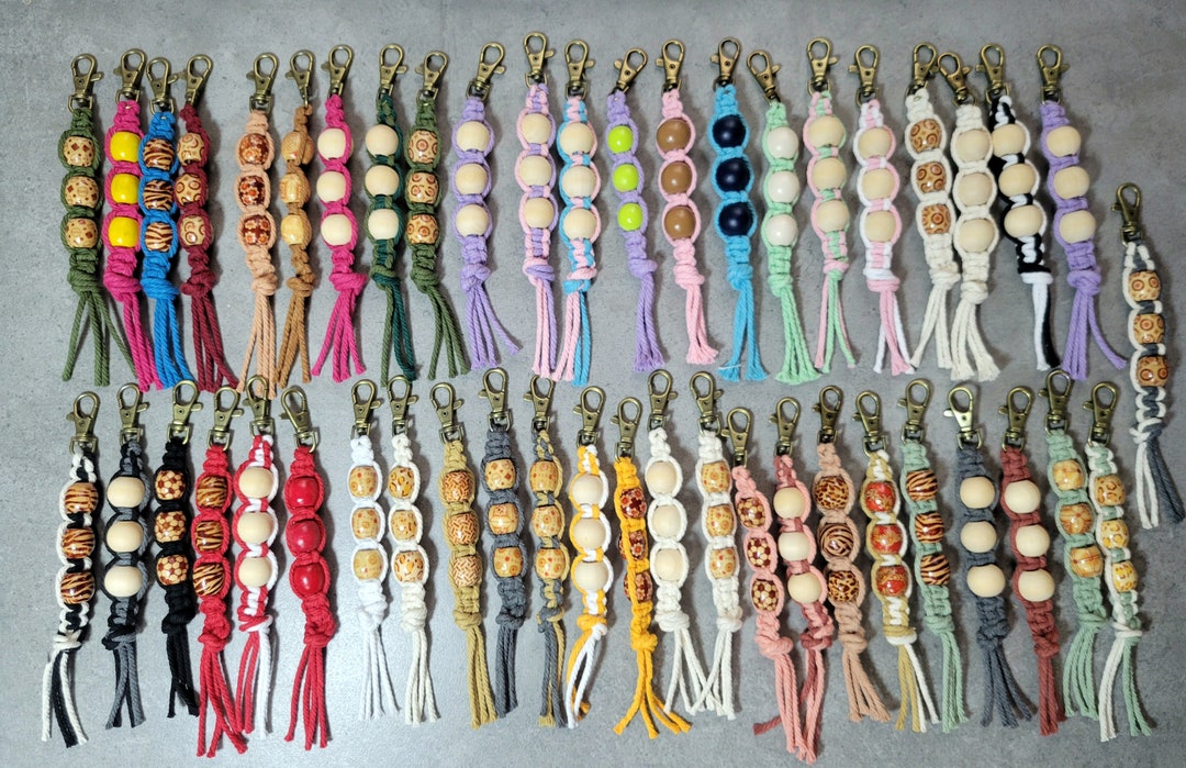 Macrame Key Chains, Boho Key Chains, Purse Charm, Backpack Charm ...