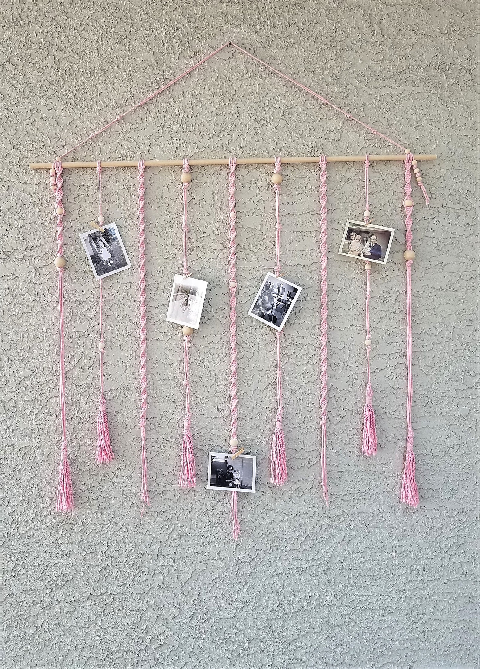 Photo Hanger, Macrame Picture Holder, Gift for Daughter, Boho - Etsy