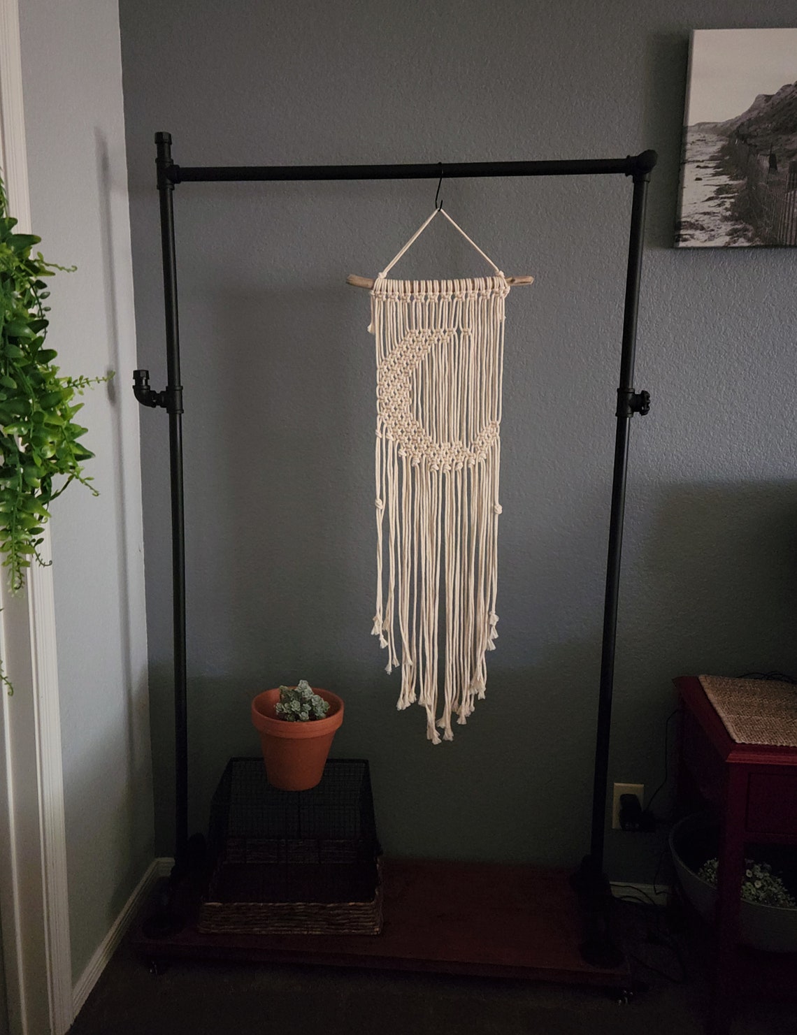 Macrame Moon Wall Hanging Macrame Moon With Driftwood - Etsy