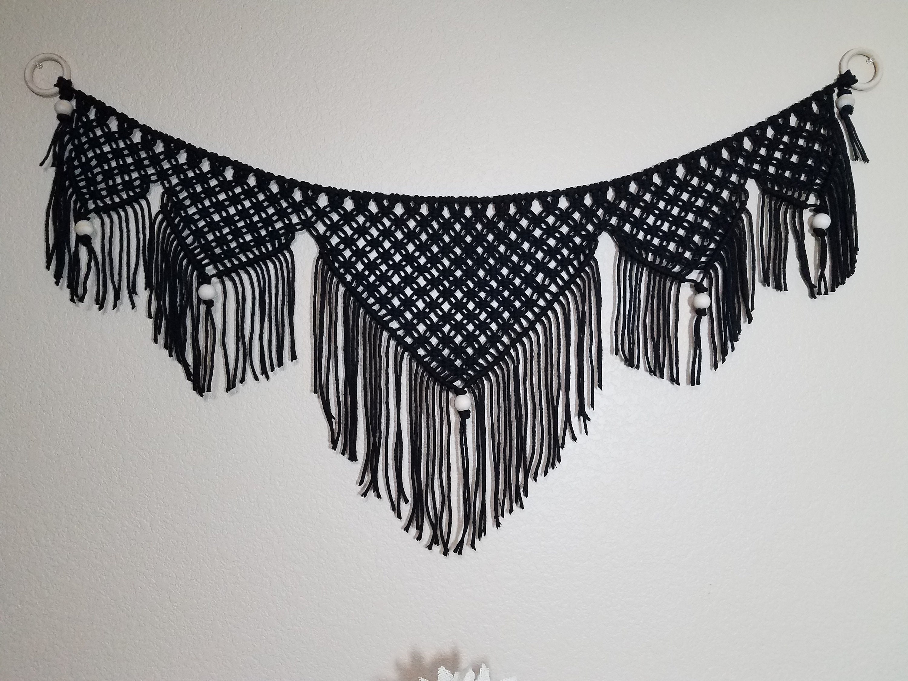 Large Macrame Banner Made to Order Macrame Banner Macrame | Etsy