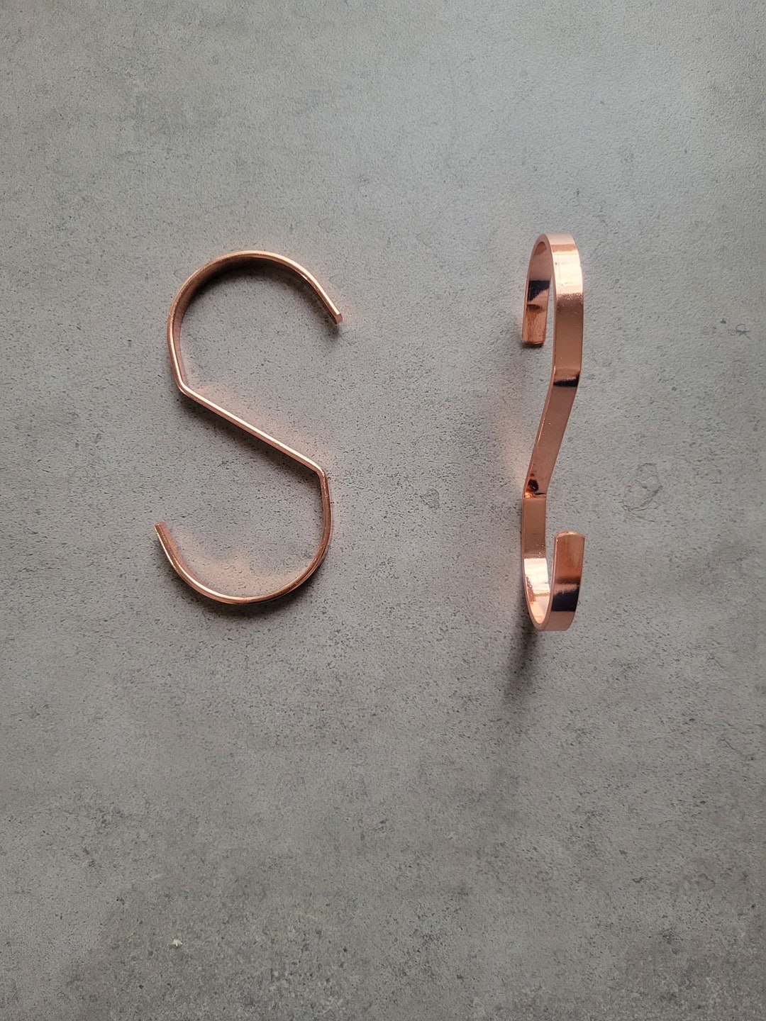 S Hook, Rose Gold Flat S Shaped Hook for Plant Hanger, 4-inch Stainless ...