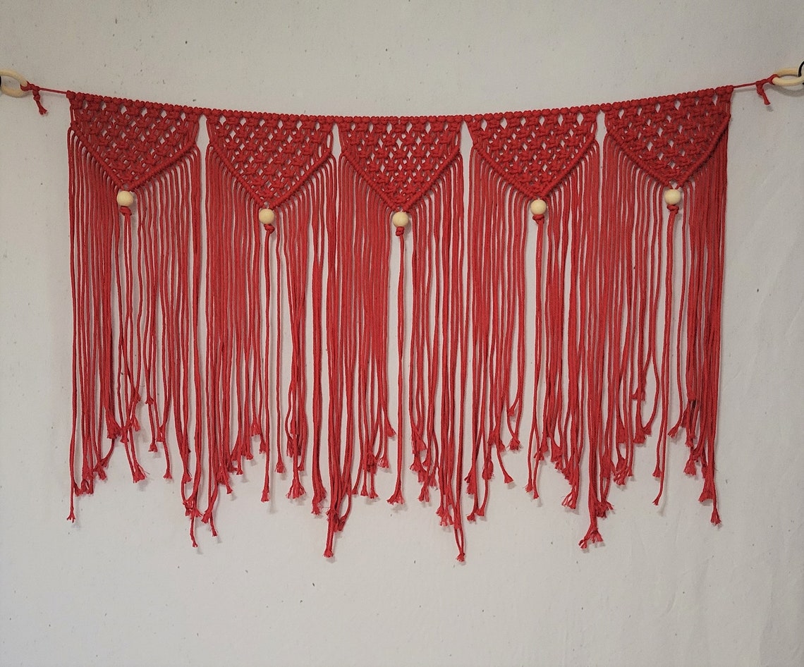 Macrame Banner Large Macrame Wall Hanging Boho Home Boho - Etsy