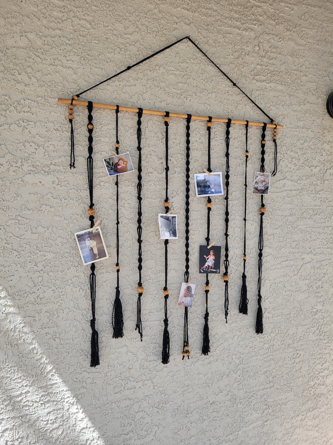 XL Macrame Photo Hanger, 36"x43" Boho Photo Holder, Boho Home, Boho ...