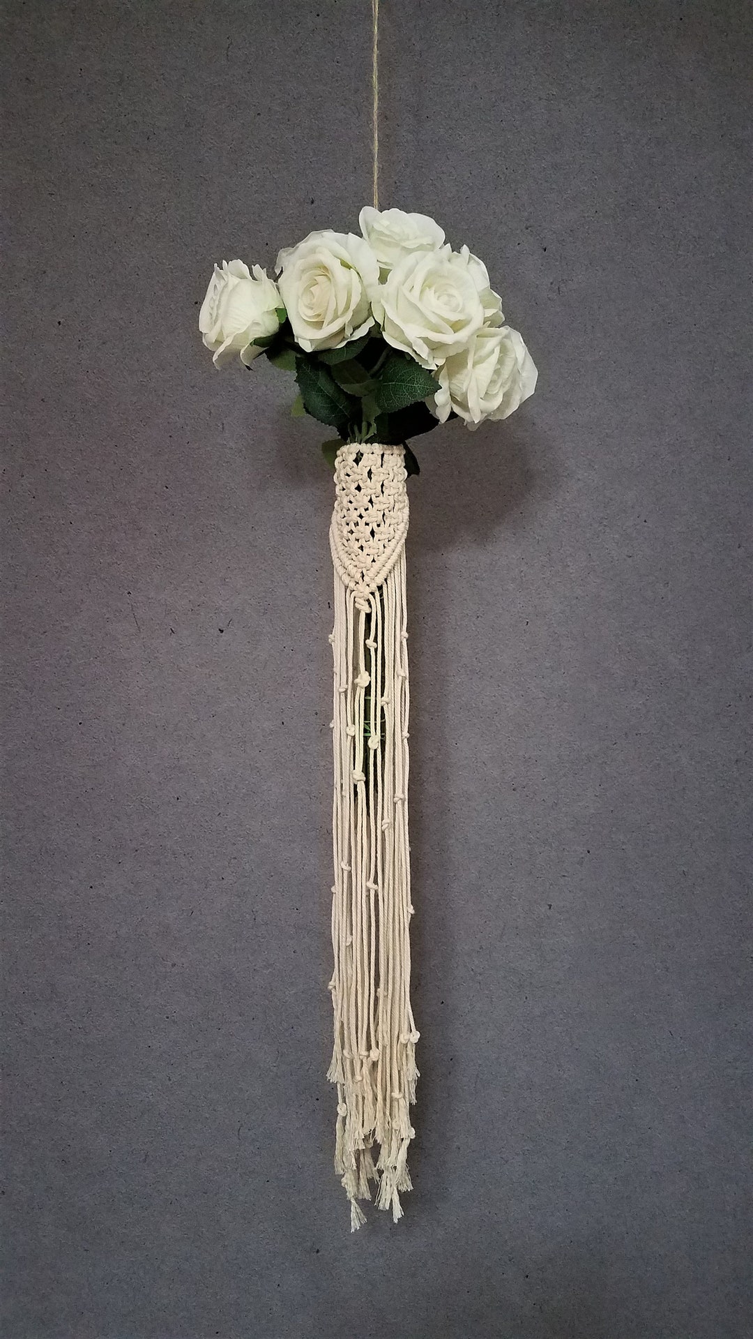 Macrame Bouquet Wrap, Bridal Bouquet Wrap, Wedding Bouquet, Bridesmaid ...