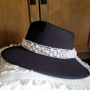 Macrame BEADED Hat Band, Hat Band. Boho Hat Band, Hat Band With Beads ...