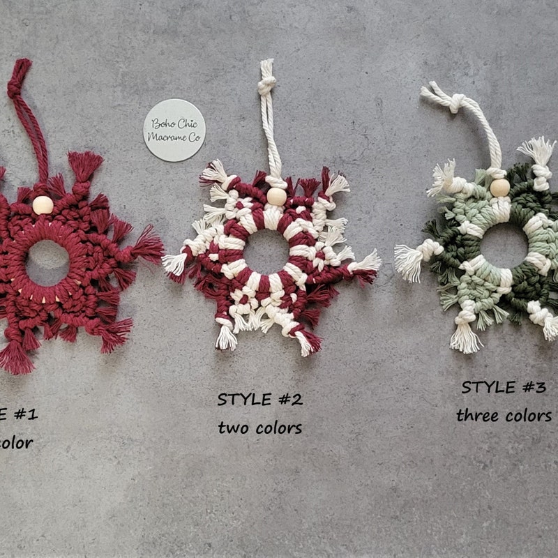 Macrame Snowflake - Etsy