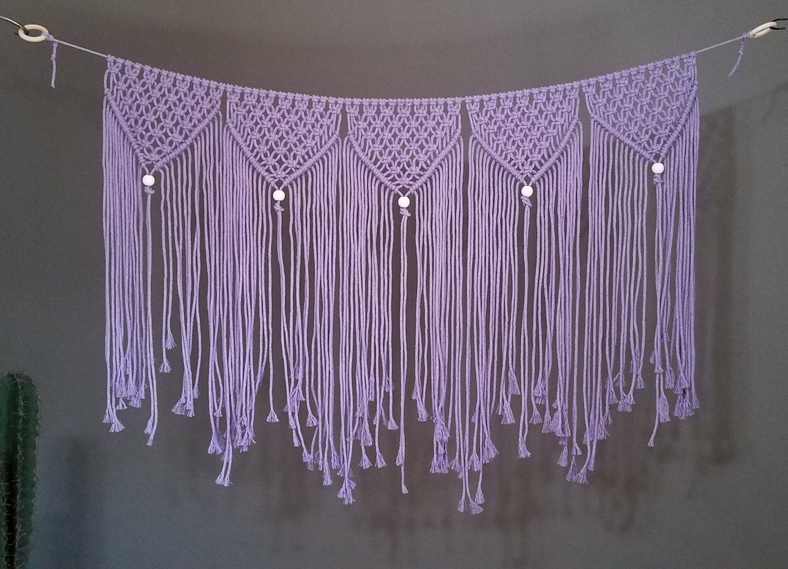 Macrame Banner Large Macrame Wall Hanging Boho Home Boho - Etsy