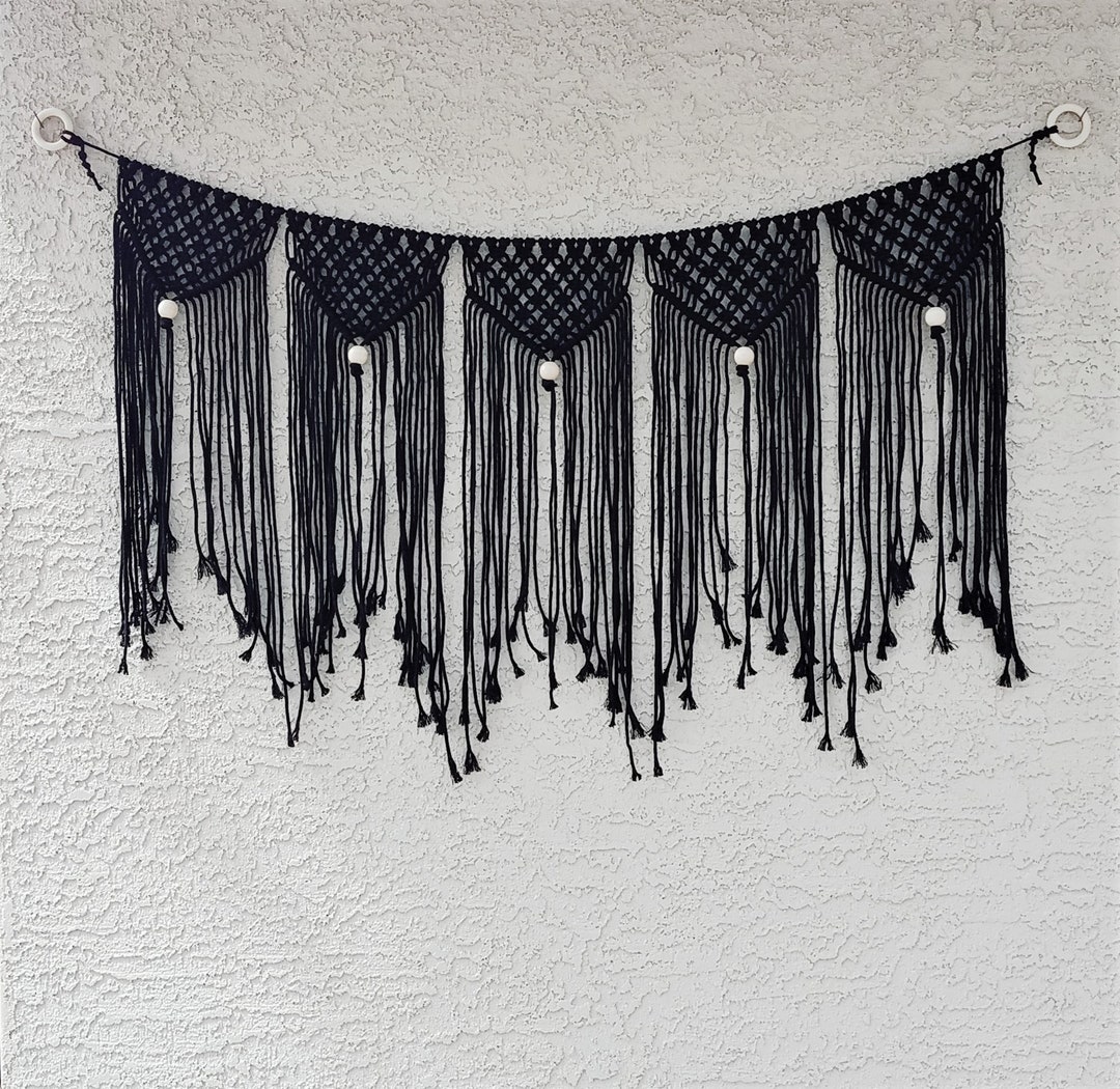 Macrame Banner Large Macrame Wall Hanging Boho Home Boho - Etsy