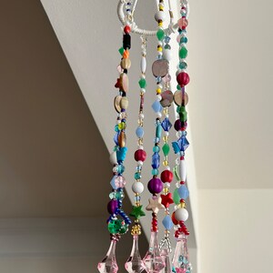 Beaded Circle Suncatcher Chandelier 3 and 4 Inch - Lots of Pink and Bright Colors for Your ...