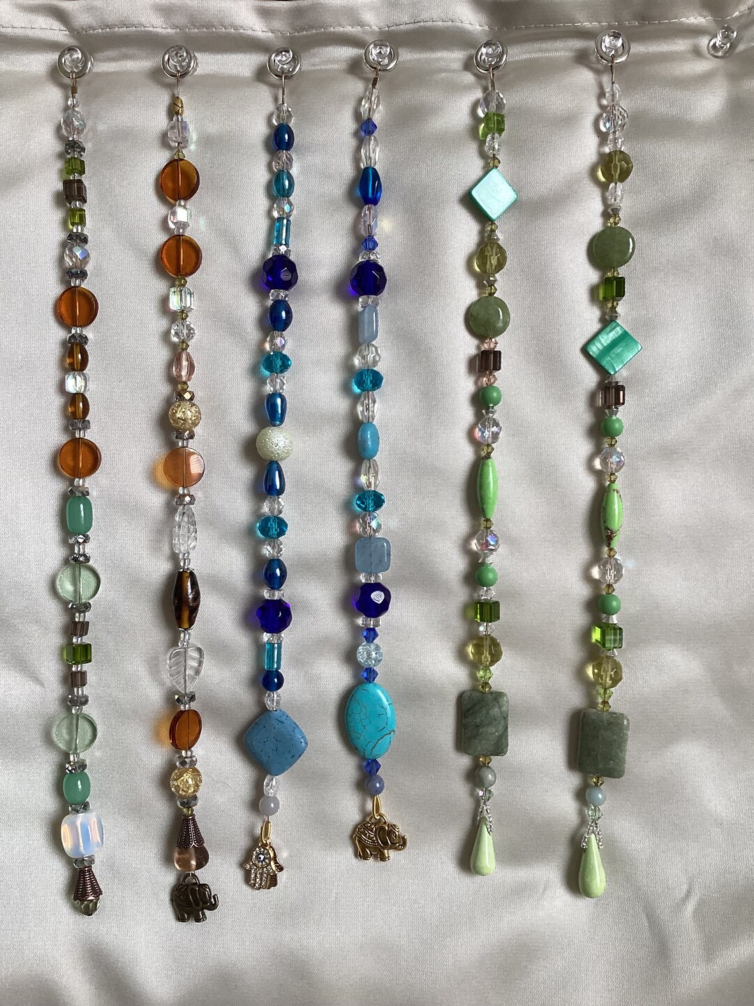 Beaded Suncatchers Set: Glass Crystal Window Charms - Etsy