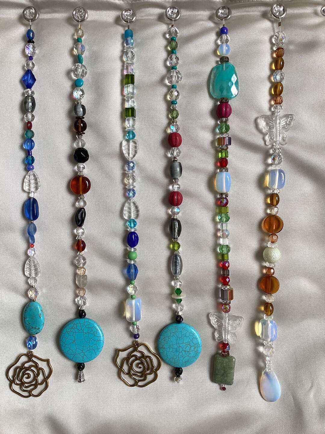 Beaded Suncatcher Set: Glass Crystal Window Charms - Etsy