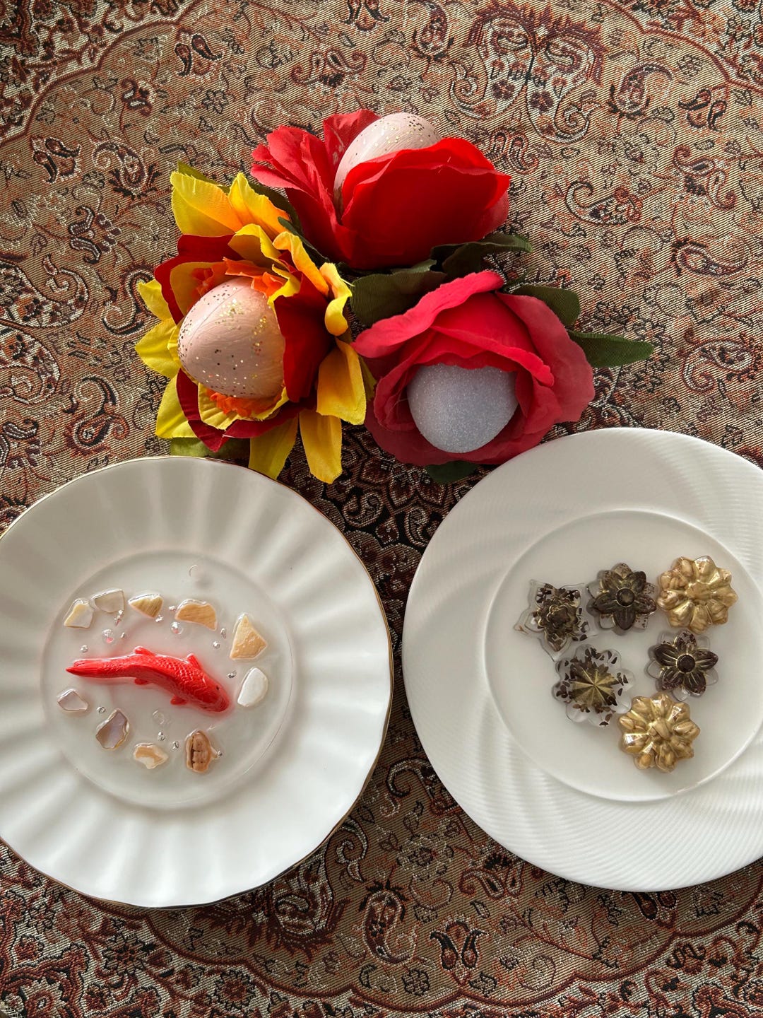 Persian Nowruz - Haftseen Set Starter - Goldfish, 3 Eggs Decorated ...