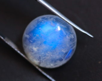 Genuine Raw Rainbow Moonstone Front Flat Rough Gemstone Blue - Etsy