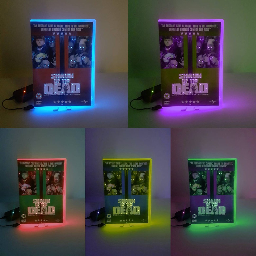 Upcycled DVD Case-lamp-desk Lamp-night Light-shaun of the Dead-horror ...