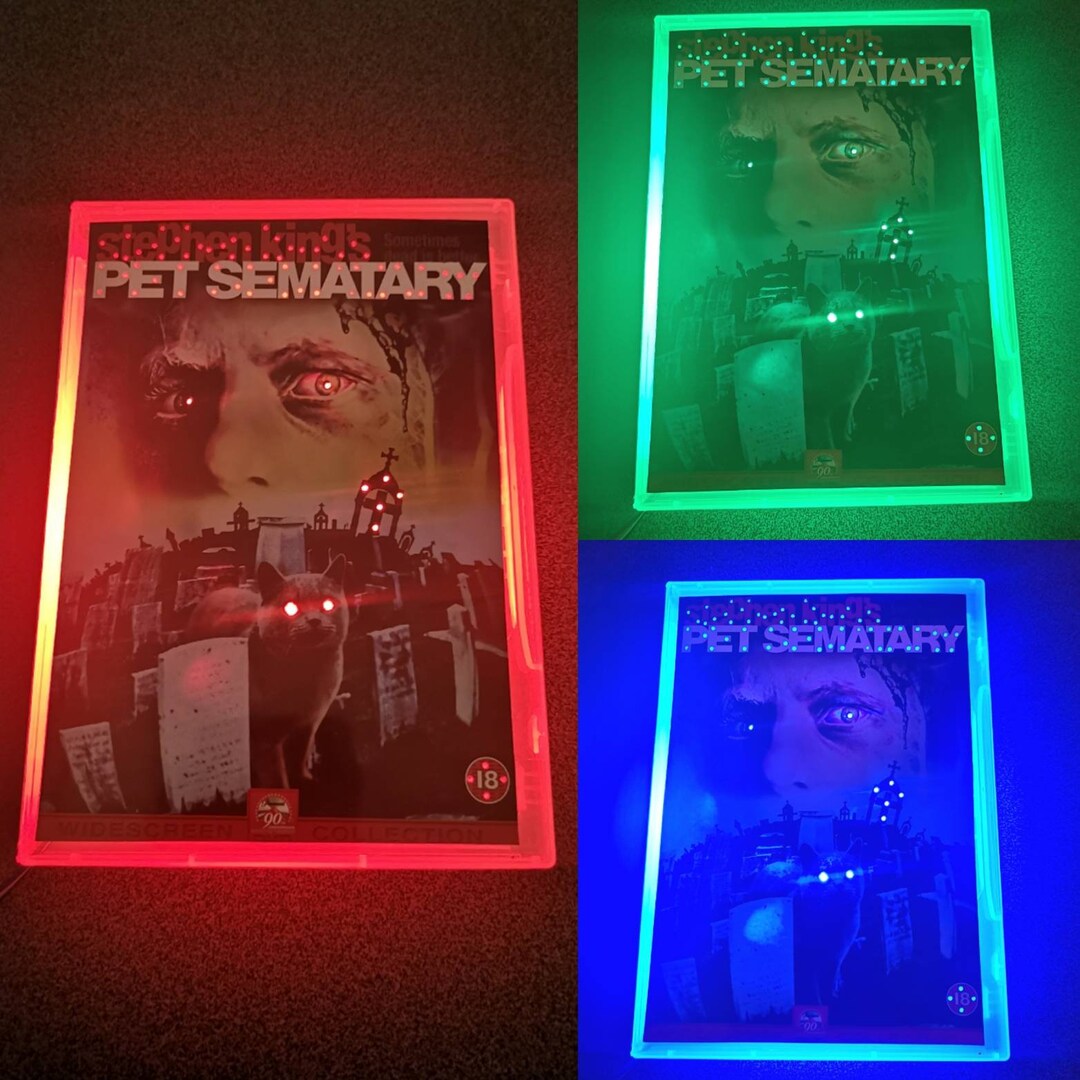 Upcycled DVD Case-lamp-desk Lamp-night Light-pet Semetary-horror Decor ...