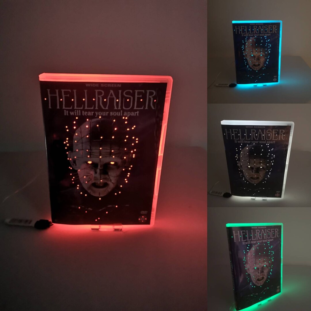 Upcycled DVD Case-lamp-desk Lamp-night Light-hellraiser-horror - Etsy