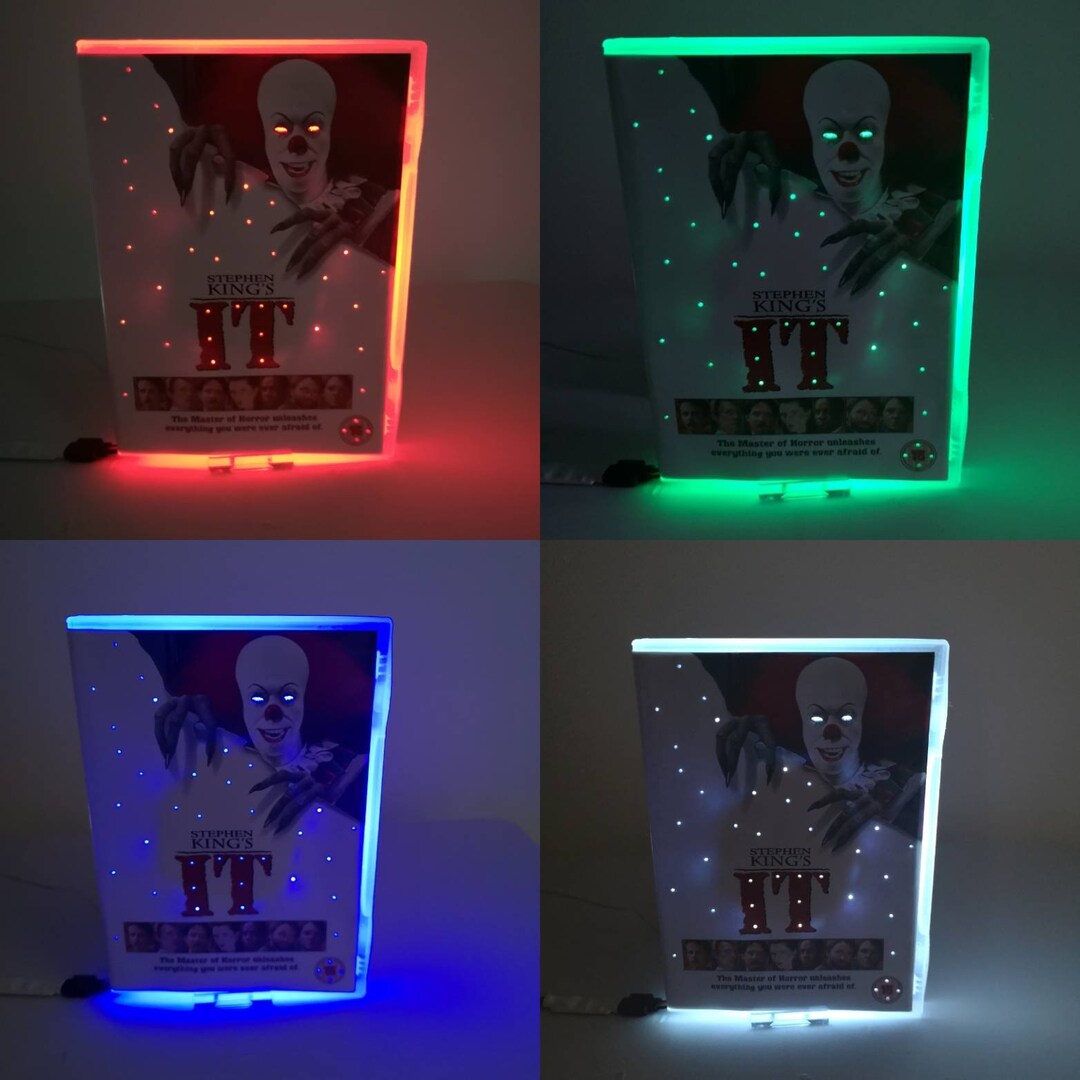 Upcycled DVD Case-lamp-desk Lamp-night Light-it-horror Decor-upcycled ...