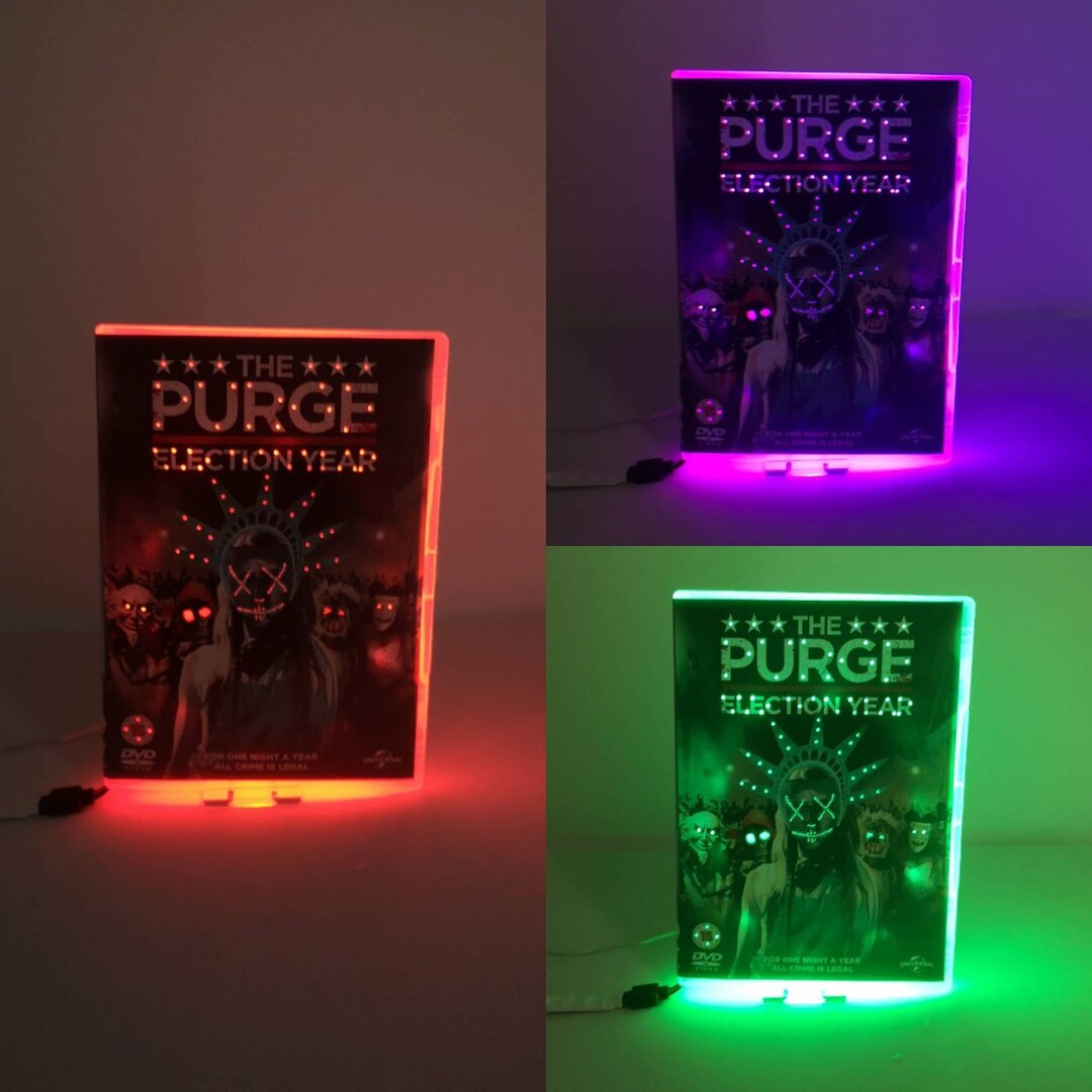 Upcycled DVD Case-lamp-desk Lamp-night Light-the Purge-horror Decor ...