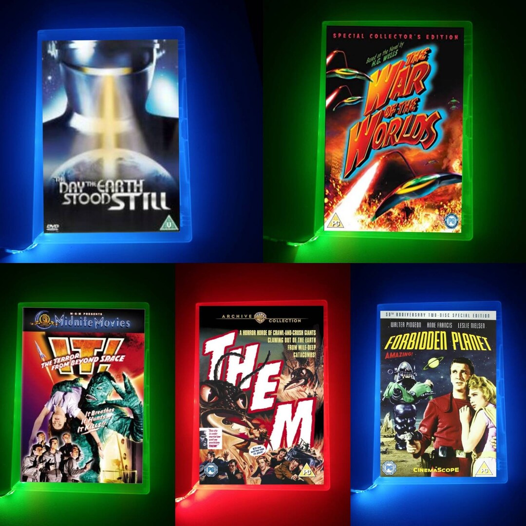 Upcycled DVD Case-desklamp-1950s Science Fiction-multicolour - Etsy