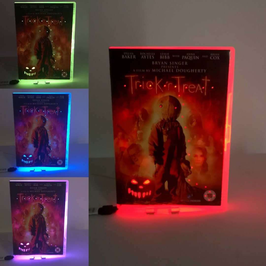 Upcycled DVD Case-lamp-desk Lamp-night Light-trick R Treat -horror ...