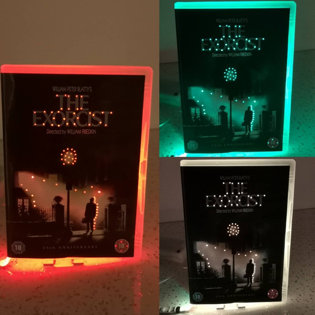 Upcycled DVD Case-lamp-desk Lamp-the Exorcist -horror Decor-upcycled ...