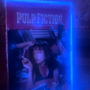 Upcycled DVD Case-lamp-desk Lamp-night Light-pulp Fiction -movie Decor ...