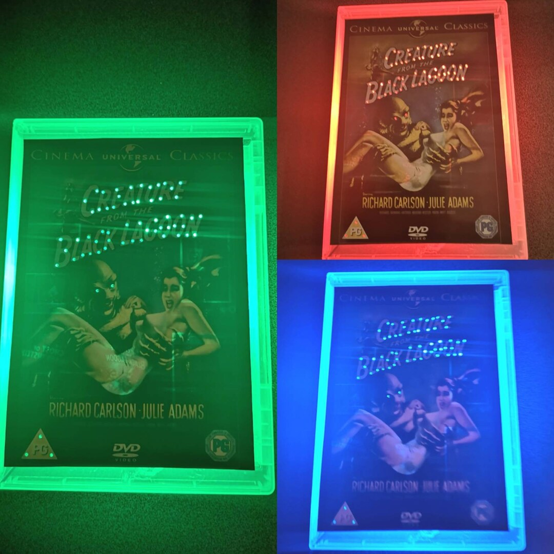 Upcycled DVD Case-lamp-desk Lamp-night Light- Creature From the Black ...