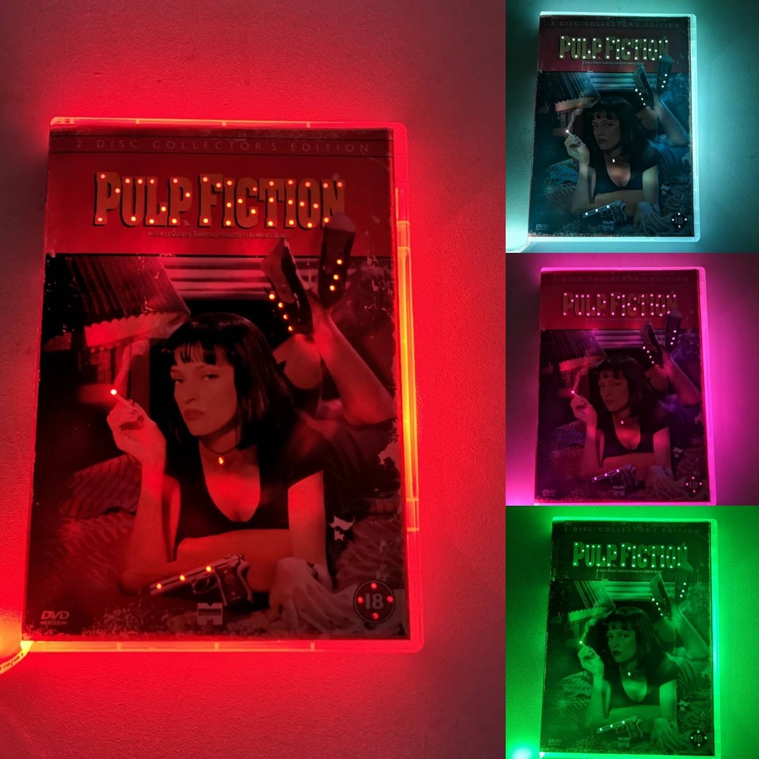 Upcycled DVD Case-lamp-desk Lamp-night Light-pulp Fiction movie Decor ...