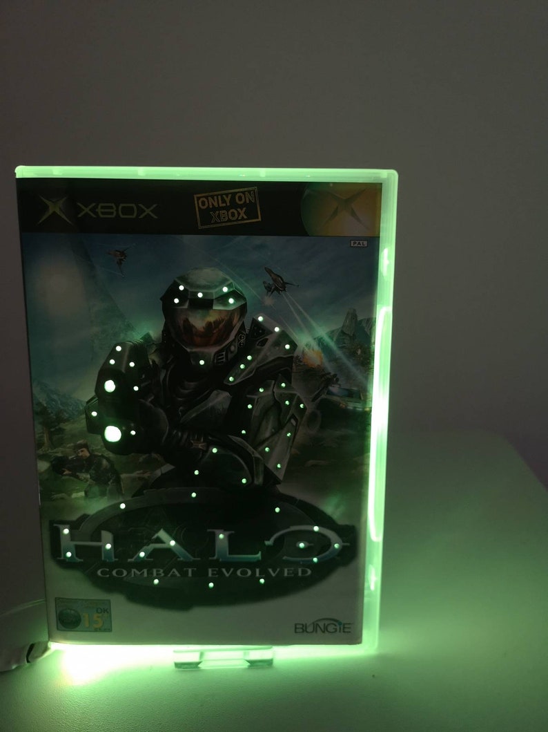 Table lamp-Desk lamp-Night light-Halo-Xbox Decor-Upcycled-Xbox | Etsy