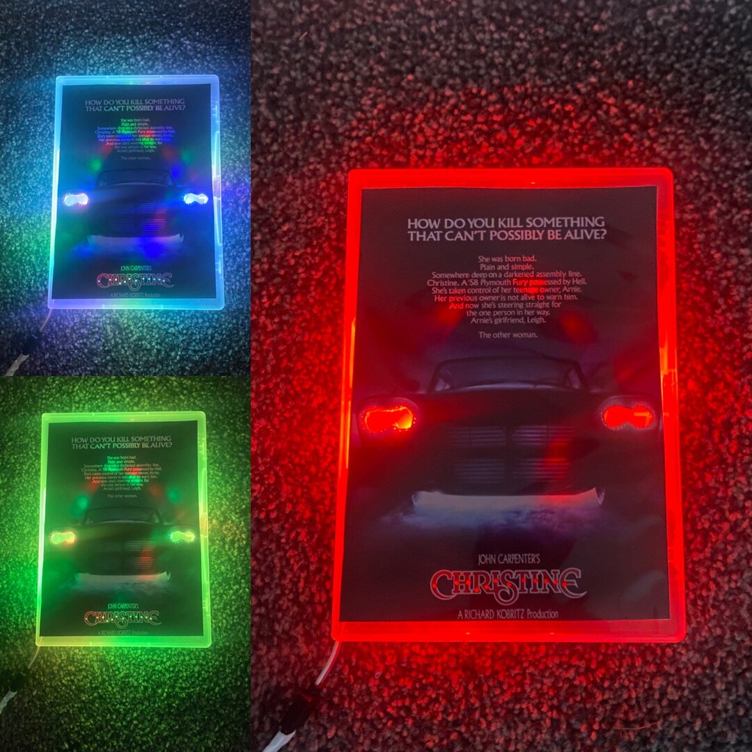 Upcycled DVD Case-christine-multicolour Neon Dvd-nightlight-horror ...