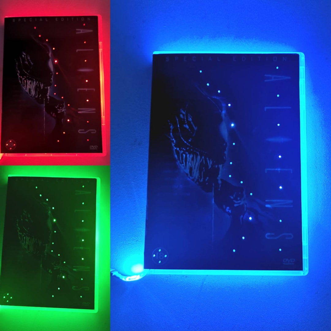 Upcycled DVD Case-lamp-desk Lamp-night Light-aliens-horror - Etsy UK