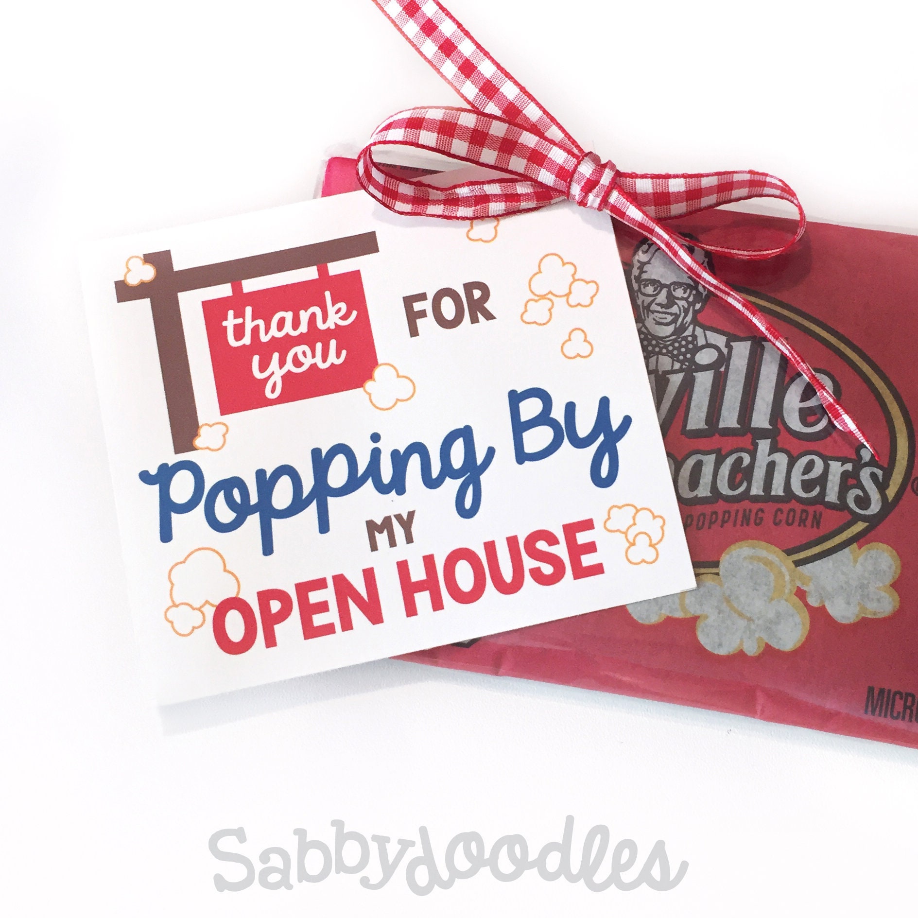 DIGITAL DOWNLOAD 6 Tags per Sheet Thanks for Popping by My - Etsy