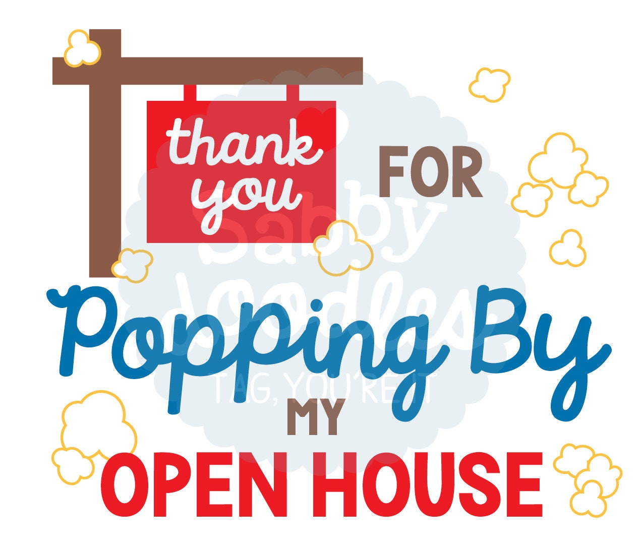 EDITABLE DIGITAL DOWNLOAD, 6 Tags/sheet, Thanks for Popping by My Open ...